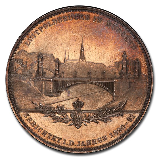 Buy 1891 German States Bavaria Silver Medal SP-63 PCGS | APMEX