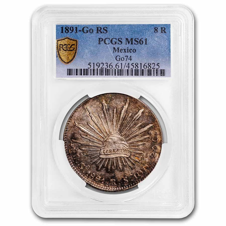 Buy 1891-Go RS Mexico Silver 8 Reales MS-61 PCGS | APMEX