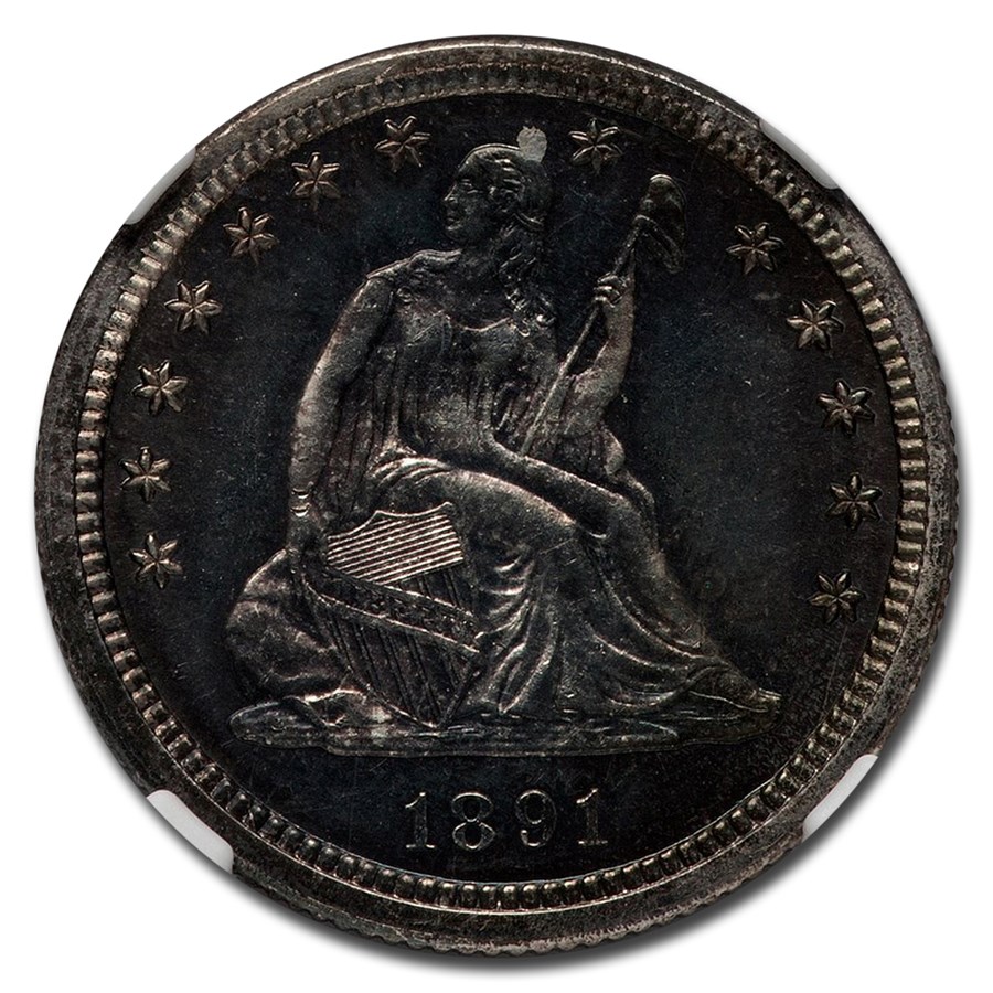 Buy 1891 Liberty Seated Quarter PF-65 NGC | APMEX