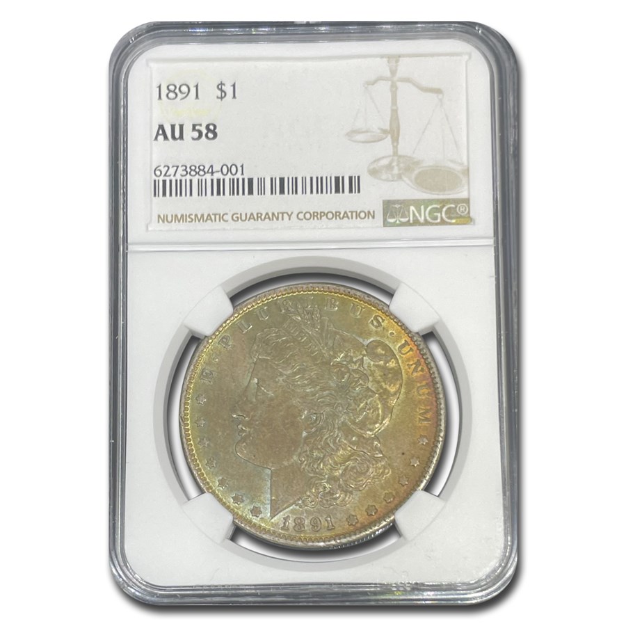 Buy 1891 Morgan Dollar AU-58 NGC (Toned) | APMEX