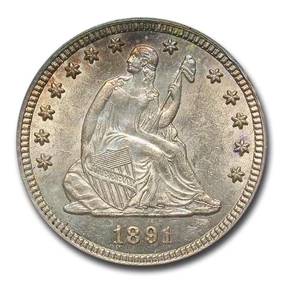 Buy 1891-S Liberty Seated Quarter AU-58 PCGS | APMEX
