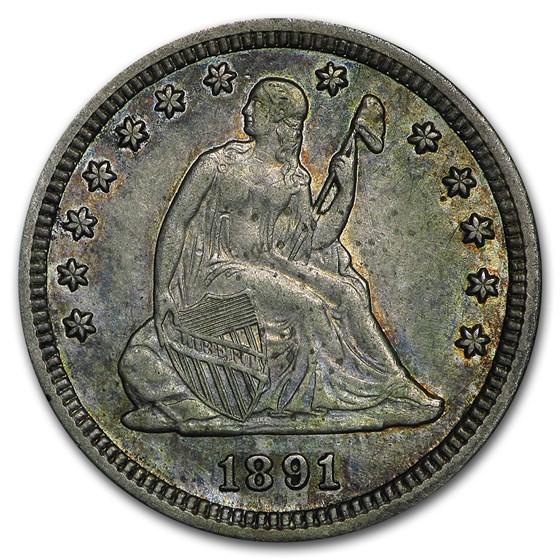 Buy 1891-S Liberty Seated Quarter AU (Toned) | APMEX