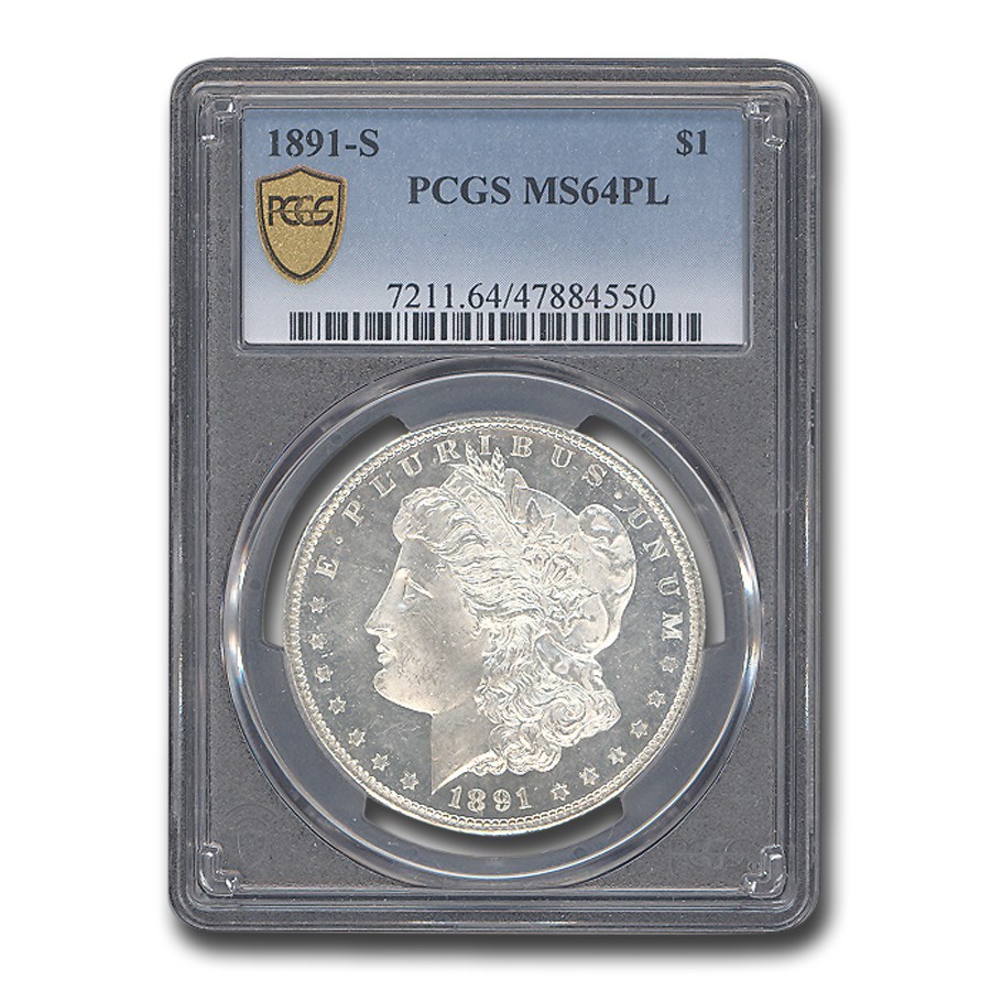 Buy 1891-S Morgan Dollar MS-64 PCGS (PL) | APMEX
