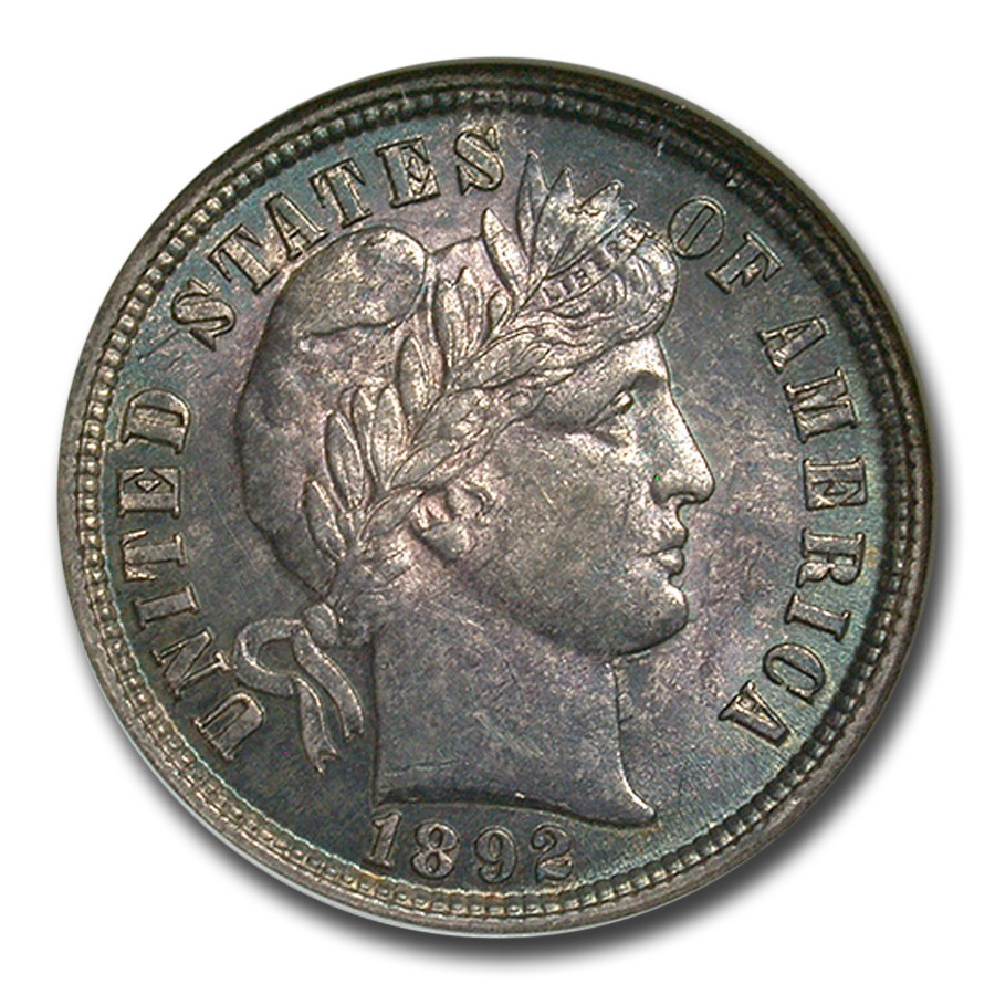 Buy 1892 Barber Dime MS-62 NGC | APMEX