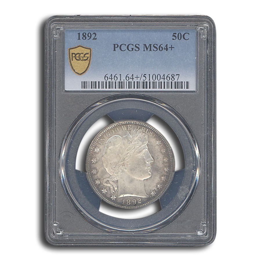 1892 Barber Half Dollar MS-64+ PCGS