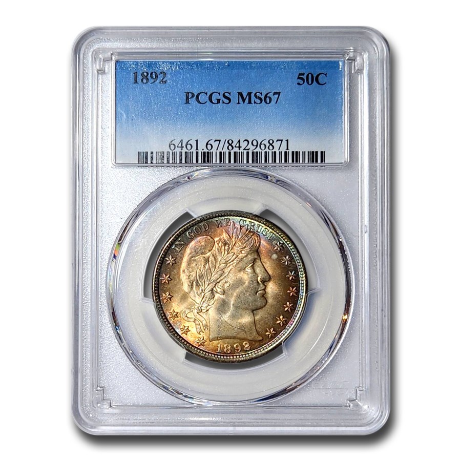 1892 Barber Half Dollar MS-67 PCGS
