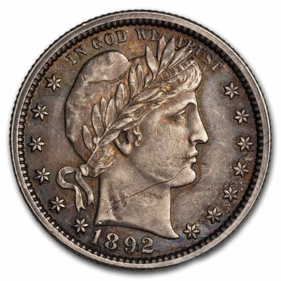 Buy 1892 Barber Quarter BU (Details) | APMEX