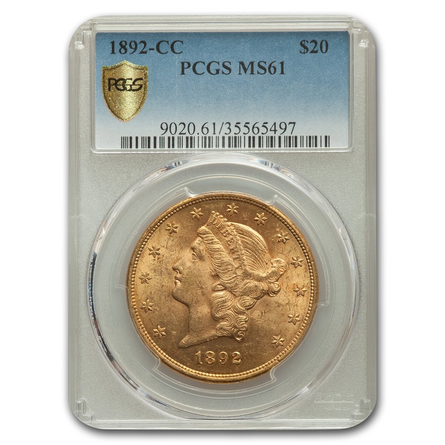 Buy 1892-CC $20 Liberty Gold Double Eagle MS-61 PCGS | APMEX
