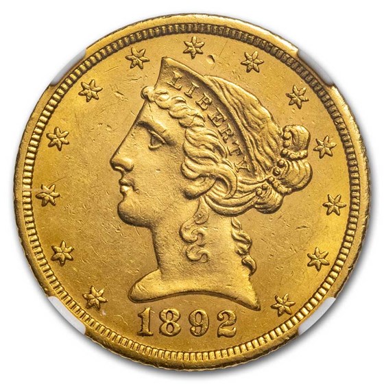 Buy 1892-CC $5 Liberty Gold Half Eagle MS-61 NGC | APMEX