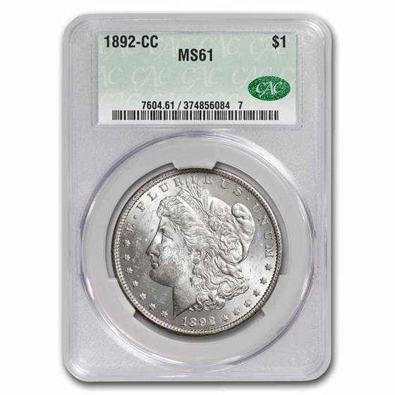 1892-CC Morgan Dollar MS-61 CACG