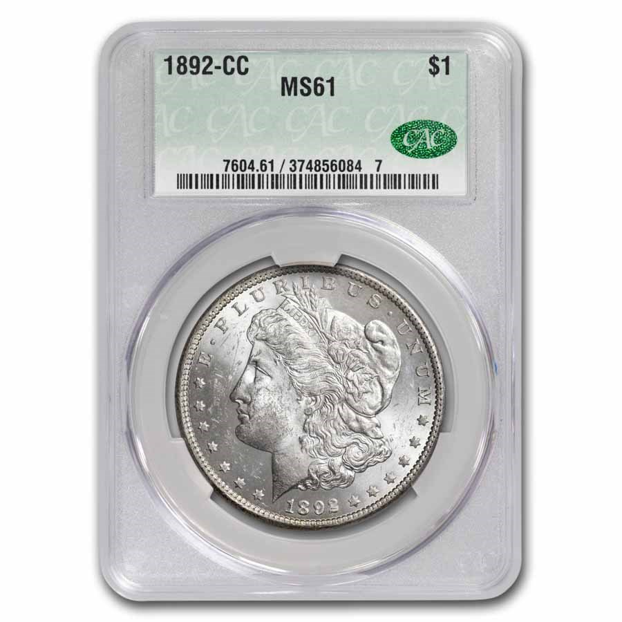 1892-CC Morgan Dollar MS-61 CACG
