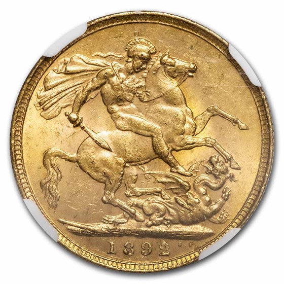 Buy 1892 Great Britain Gold Sovereign Victoria Jubilee Head MS-61 NGC ...