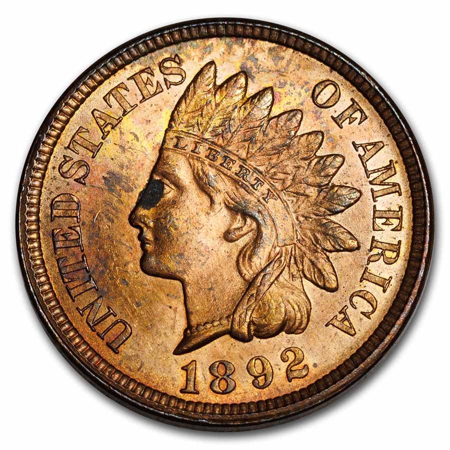 Buy 1892 Indian Head Cent BU (Obverse Spot) | APMEX