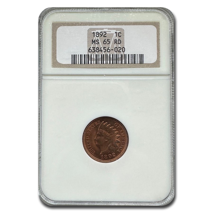 1892 Indian Head Cent MS-65 NGC (Red)