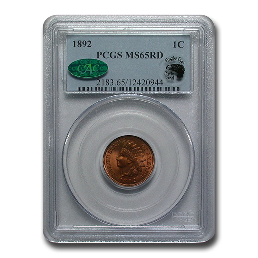 Buy 1892 Indian Head Cent MS-65 PCGS CAC (Red) | APMEX