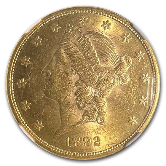 Buy 1892-S $20 Liberty Gold Double Eagle MS-60 NGC | APMEX