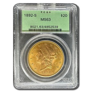Buy 1892-S Liberty Gold Double Eagle MS-63 PCGS OGH | APMEX