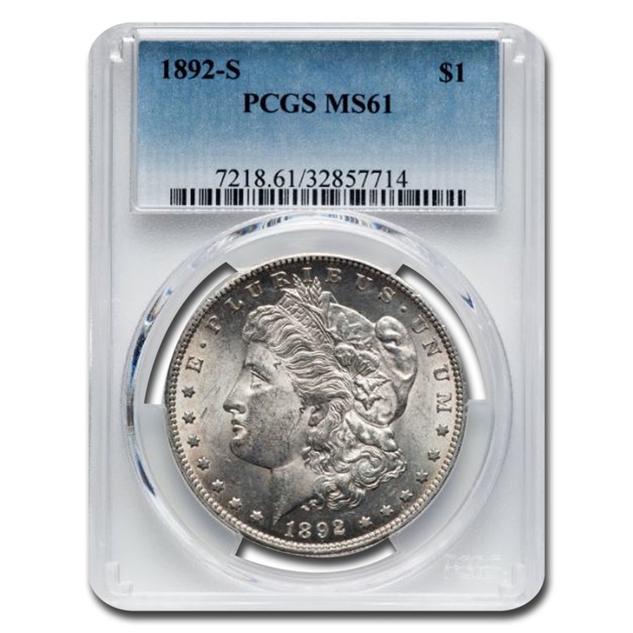 1892-S Morgan Dollar MS-61 PCGS
