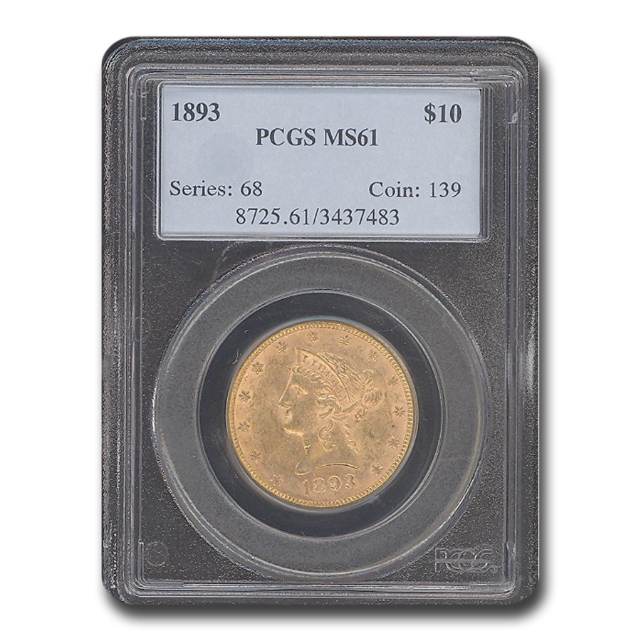Buy 1893 $10 Liberty Gold Eagle MS-61 PCGS | APMEX
