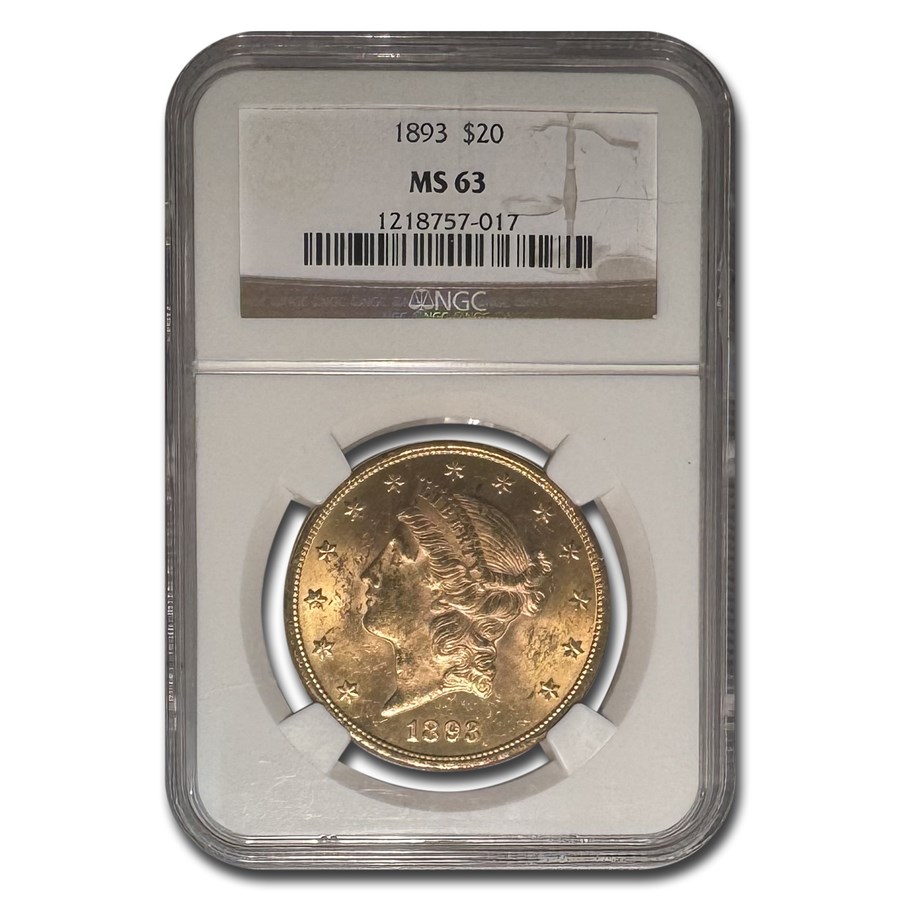 Buy 1893 $20 Liberty Gold Double Eagle MS-63 NGC | APMEX