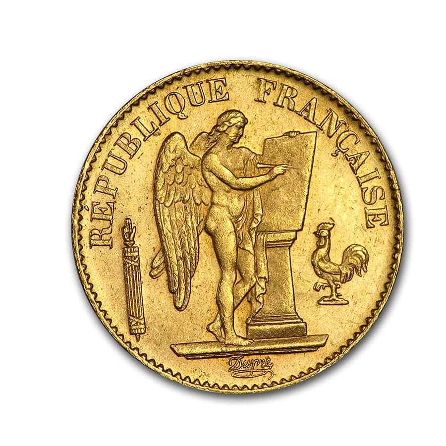 Buy 1893-A France Gold 20 Franc Lucky Angel BU | APMEX