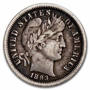 Buy 1893 Barber Dime VF | APMEX