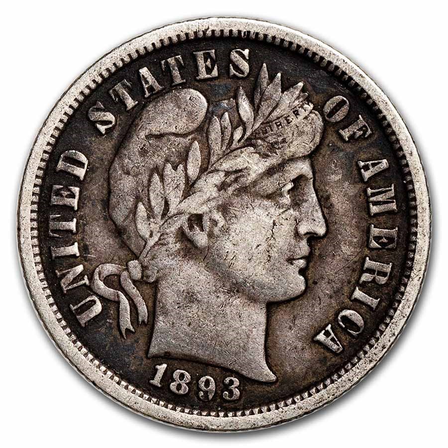 Buy 1893 Barber Dime VF | APMEX