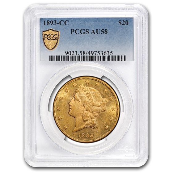 Buy 1893-CC $20 Liberty Gold Double Eagle AU-58 PCGS | APMEX
