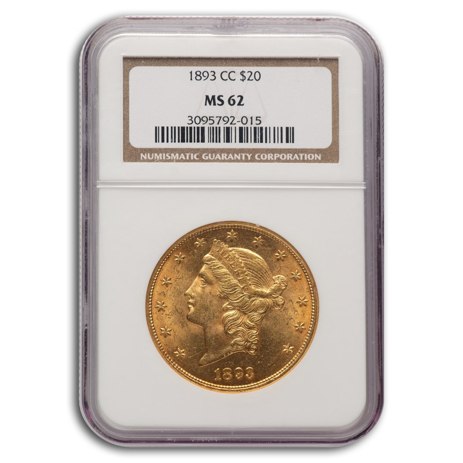 Buy 1893-CC $20 Liberty Gold Double Eagle MS-62 NGC | APMEX