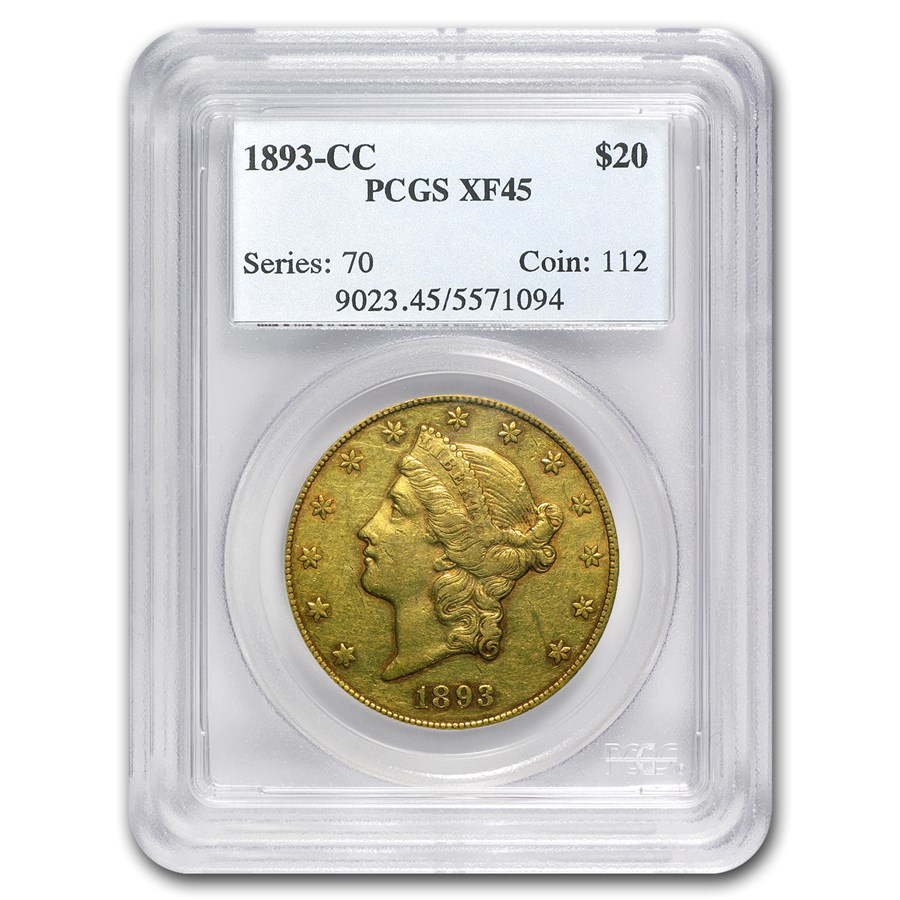 Buy 1893-CC $20 Liberty Gold Double Eagle XF-45 PCGS | APMEX