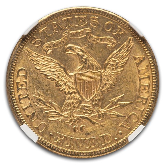 Buy 1893-CC $5 Liberty Gold Half Eagle AU-58 NGC | APMEX