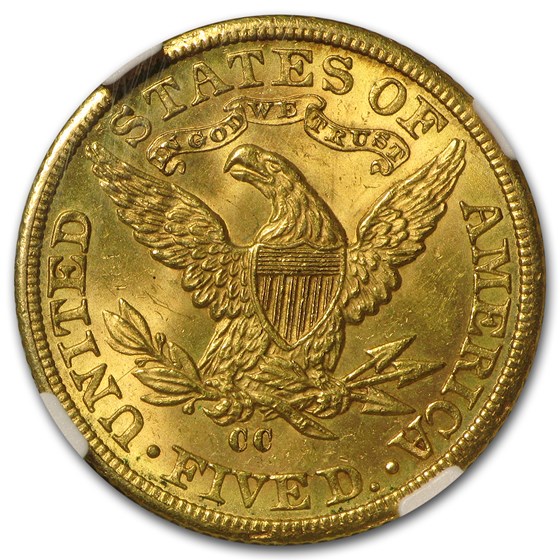 Buy 1893-CC $5 Liberty Gold Half Eagle MS-63 NGC | APMEX