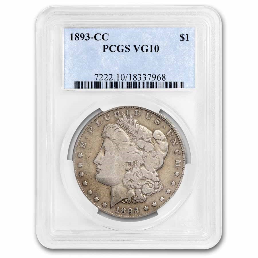 1893-CC Morgan Dollar VG-10 PCGS