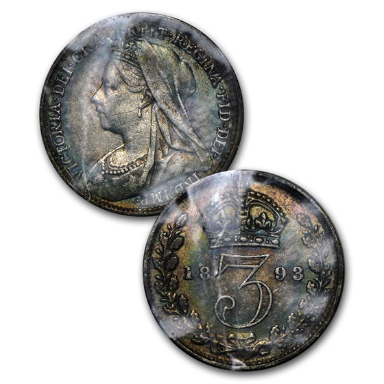 Buy 1893 Great Britain 4-Coin Queen Victoria Maundy Set | APMEX