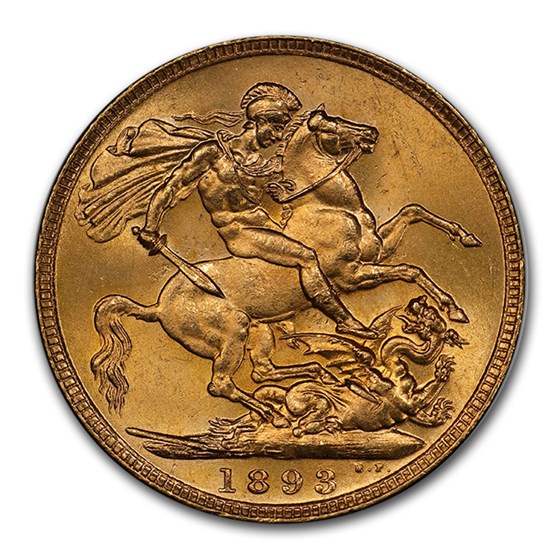 Buy 1893 Great Britain Gold Sovereign Victoria Veil MS-64 PCGS | APMEX