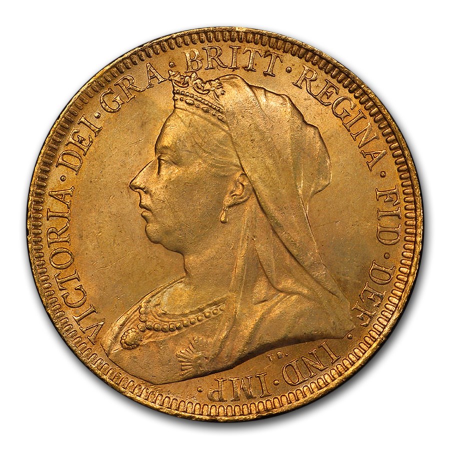 Buy 1893 Great Britain Gold Sovereign Victoria Veil MS-64 PCGS | APMEX