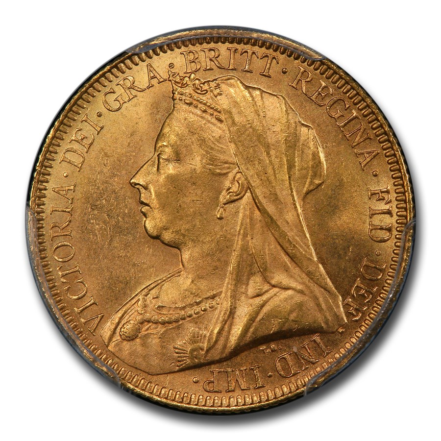 Buy 1893 Great Britain Gold Sovereign Victoria Veil MS-64 PCGS | APMEX