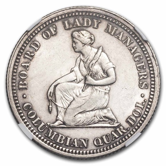 1893 Isabella Quarter AU-55 NGC