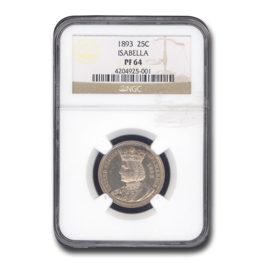 Buy 1893 Isabella Quarter PF-64 NGC | APMEX