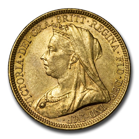 Buy 1893-M Australia Gold Sovereign Victoria Veil Head BU | APMEX