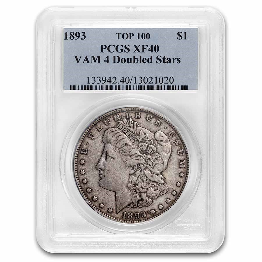 Buy 1893 Morgan Dollar XF-40 PCGS (VAM-4, Doubled Stars, Top-100) | APMEX