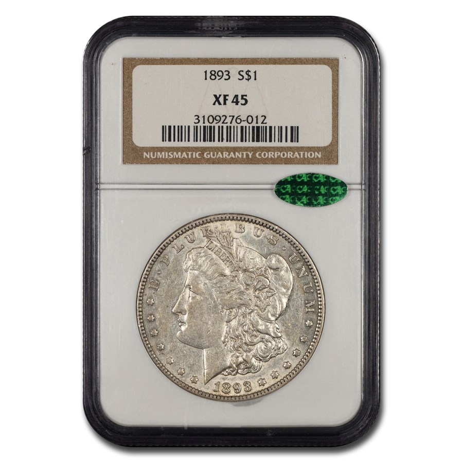 1893 Morgan Dollar XF-45 NGC CAC
