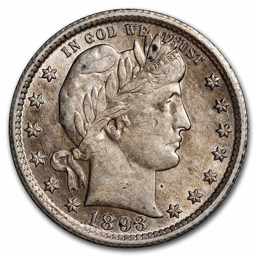 Buy 1893-O Barber Quarter Choice AU | APMEX