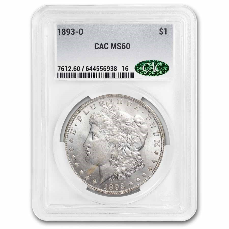 1893-O Morgan Dollar MS-60 CACG