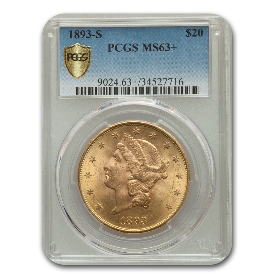 Buy 1893-S $20 Liberty Gold Double Eagle MS-63+ PCGS | APMEX