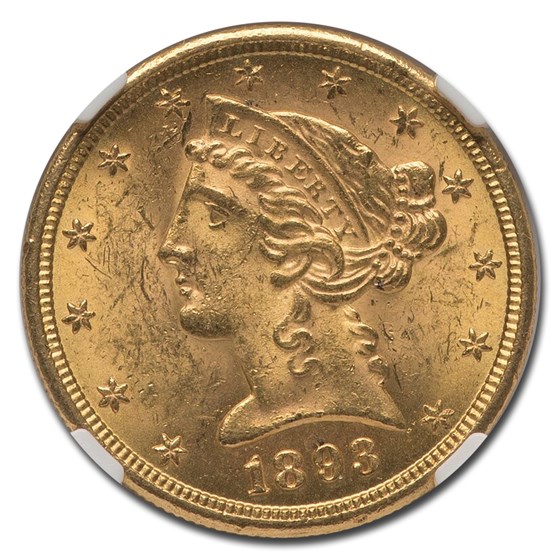 Buy 1893-S $5 Liberty Gold Half Eagle MS-63 NGC | APMEX