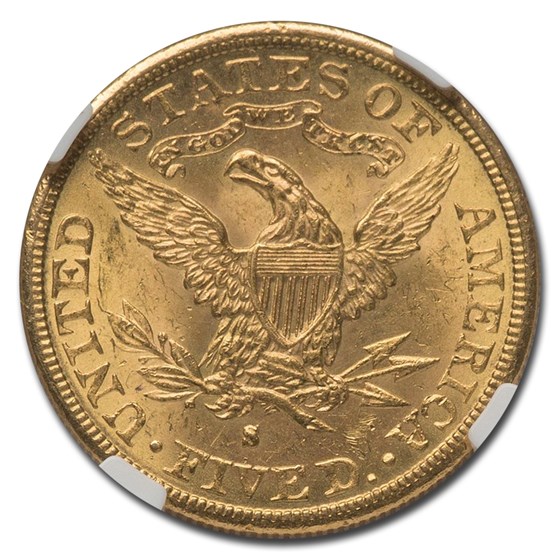 Buy 1893-S $5 Liberty Gold Half Eagle MS-63 NGC | APMEX