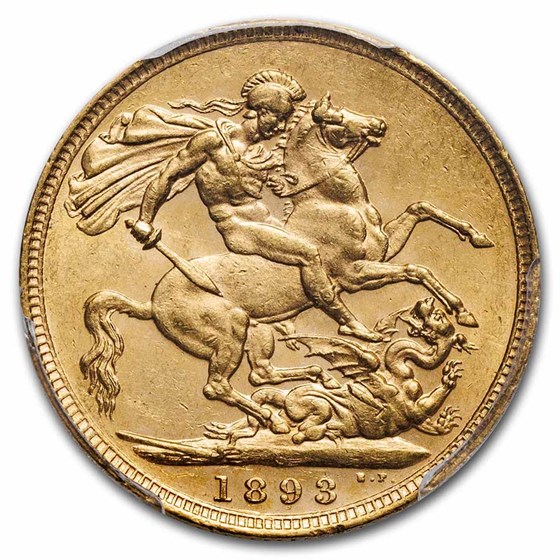 Buy 1893-S Australia Gold Sovereign Victoria Jubilee AU-58 PCGS | APMEX