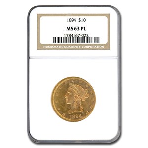 Buy 1894 $10 Liberty Gold Eagle MS-63 NGC (PL) | APMEX