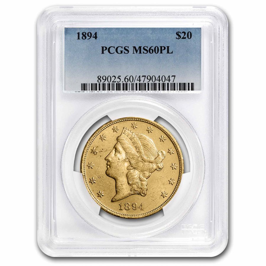 Buy 1894 $20 Liberty Gold Double Eagle MS-60 PL PCGS | APMEX